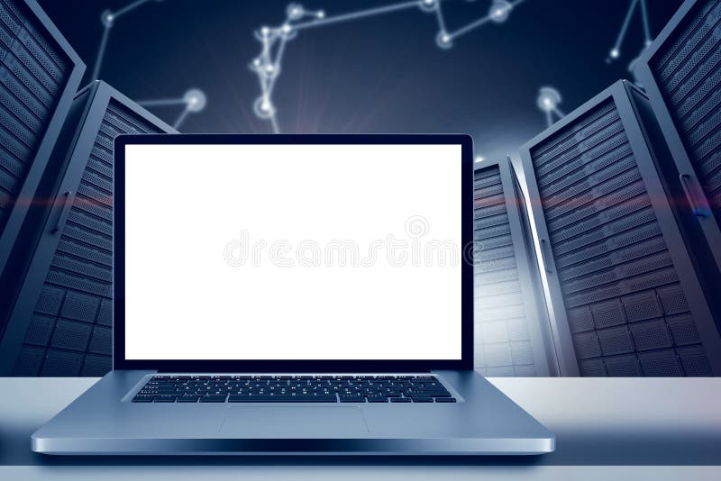 Composite Image of a Large Screen of a Computer Stock Illustration ...