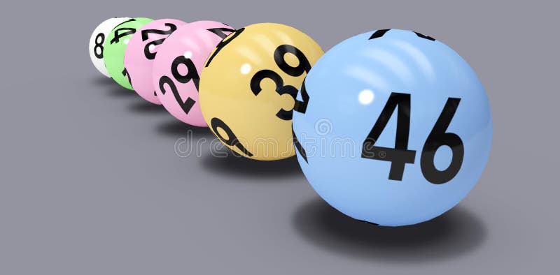 Composite Image of Line of Lottery Balls Stock Illustration ...
