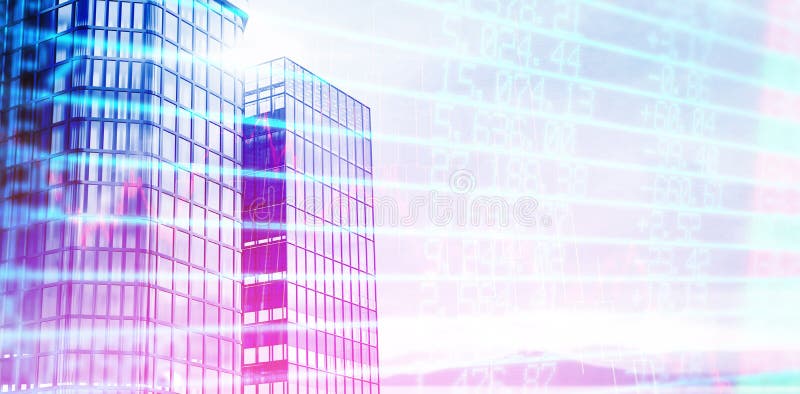 Composite Image of Low Angle View of Bank Building Stock Illustration ...