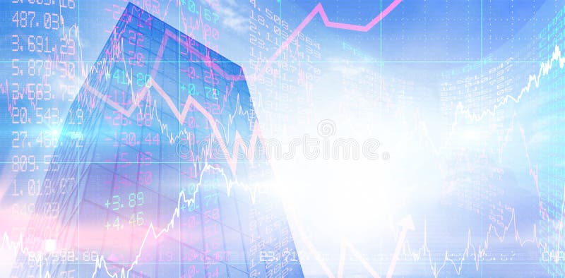 Composite Image of Low Angle View of Bank Building Stock Illustration ...