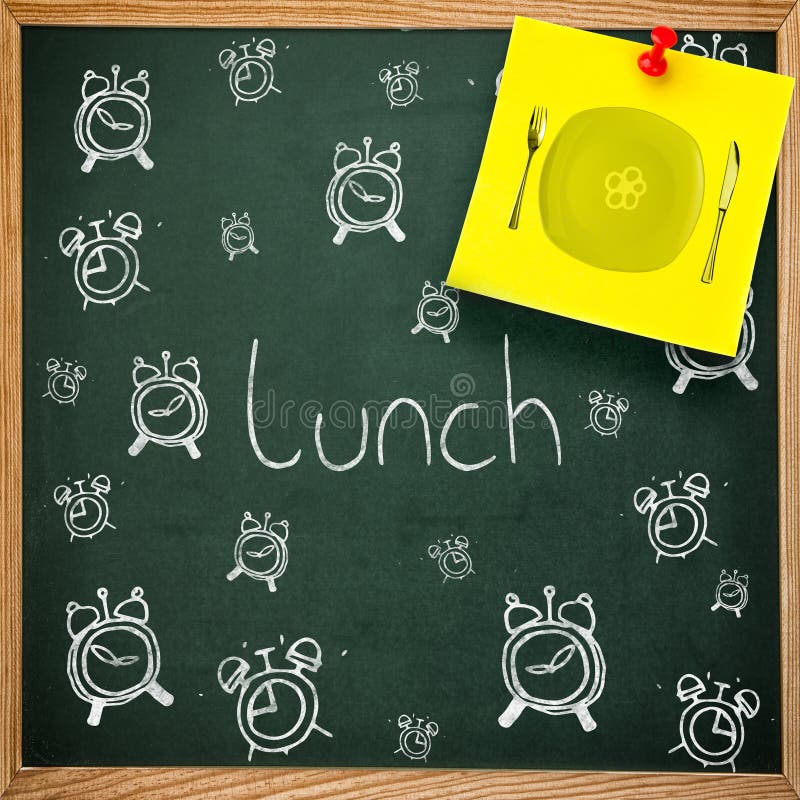 Composite Image of Lunch Doodle Stock Illustration - Illustration of ...