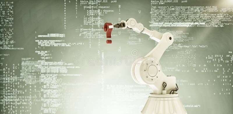Composite Image of Machinery with Red Question Mark 3d Stock Image ...