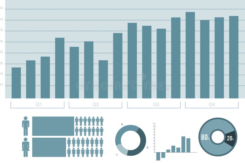Composite Image of Male and Female Graph Representation Stock ...