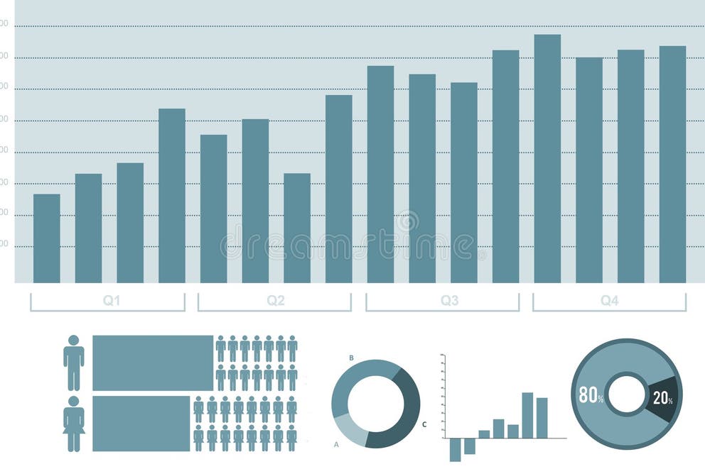 Composite Image of Male and Female Graph Representation Stock ...