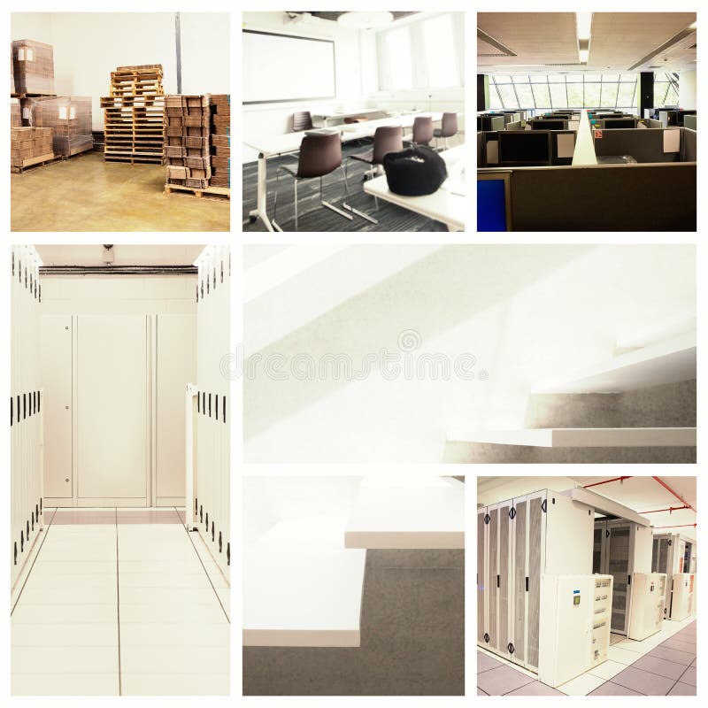 Composite Image of Many Stack of Cardboard Boxes Stock Illustration ...