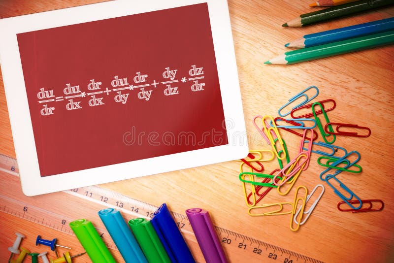 Composite Image of Math Equation Stock Illustration - Illustration of ...