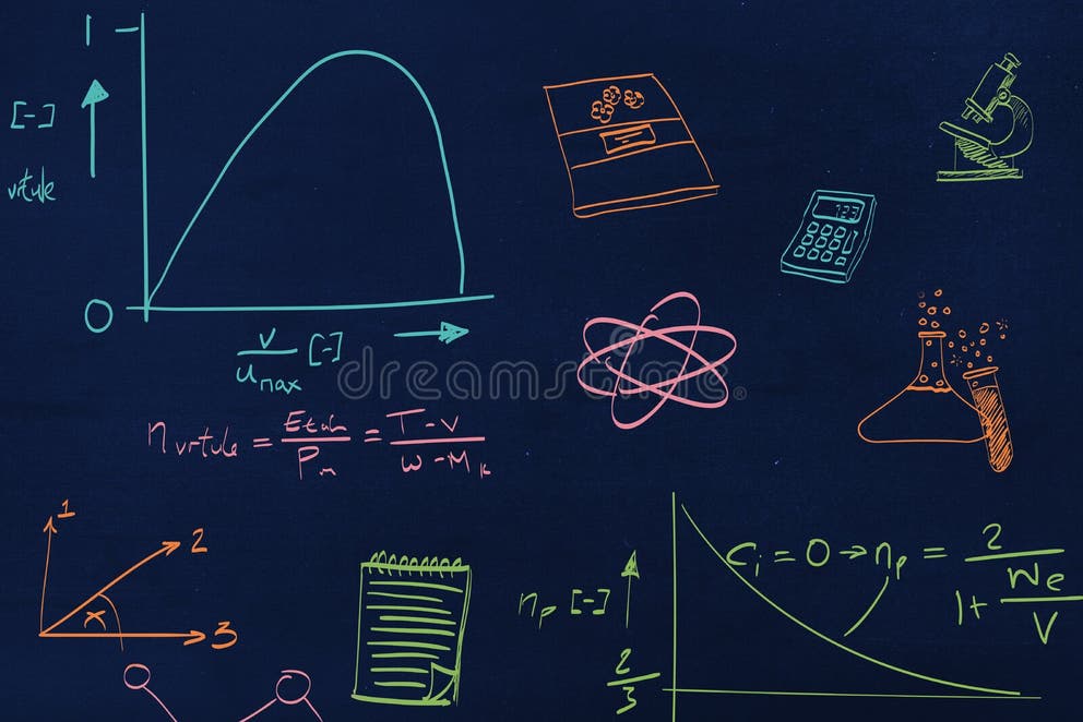Composite Image of Math and Science Doodles Stock Illustration ...