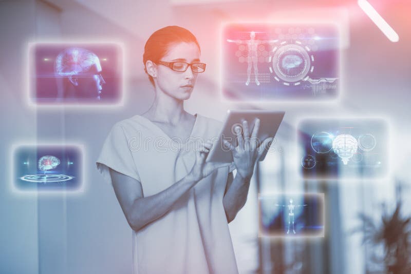 Composite Image of Medical Interface in Blue and Black 3d Stock Photo ...