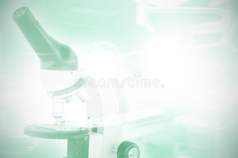 Composite Image of Microscope Stock Illustration - Illustration of ...