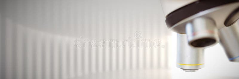 Composite Image of Microscope Stock Photo - Image of biochemist, curved ...