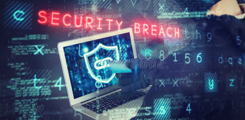 Composite Image of Mid Section of Female Hacker Using Laptop and Credit ...