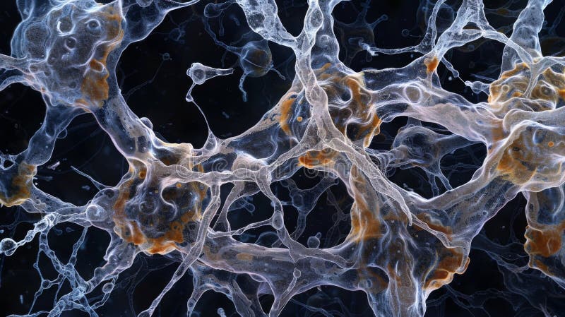 A Composite Image of Multiple Euglenoid Cells Ed Together Forming a ...