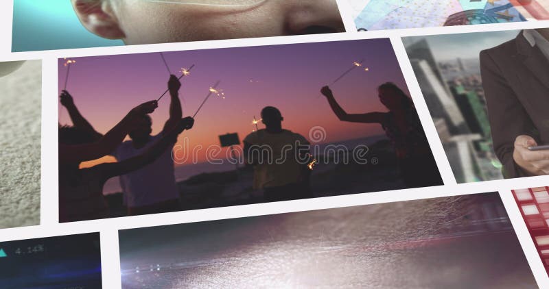 Composite Image of Multiple Scrolling Business, Leisure and Technology ...