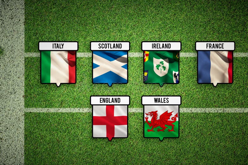 Composite Image of 6 Nations Teams Flags Stock Illustration ...