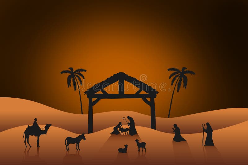 Simple Nativity Scene Stock Illustrations – 1,703 Simple Nativity Scene ...