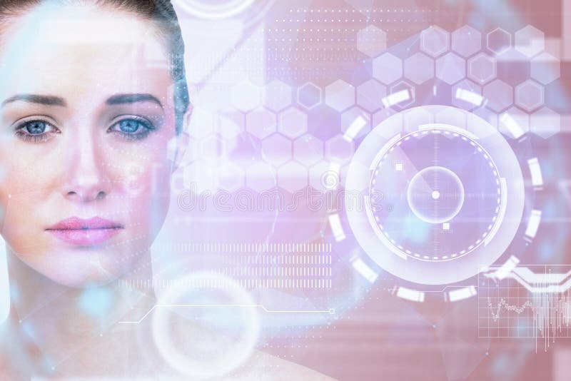 Composite Image of Natural Beauty Posing Stock Image - Image of model ...