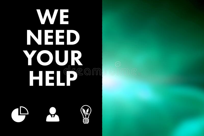 Your Help Is Needed stock illustration. Illustration of teamwork - 10509166