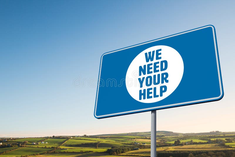Composite Image of we Need Your Help Stock Illustration - Illustration ...