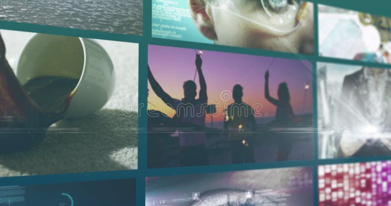 Composite Image of Nine Business, Leisure and Technology Screens Stock ...