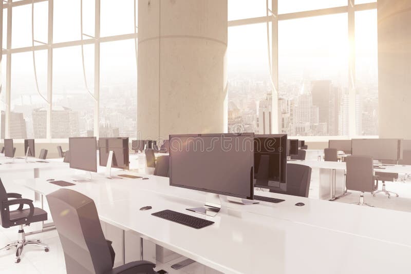 Composite Image of Office Furniture Stock Photo - Image of futuristic ...