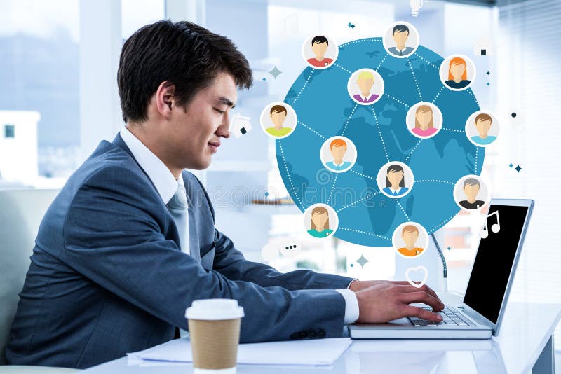Online Community Sharing Communication Society Concept Stock Photo ...