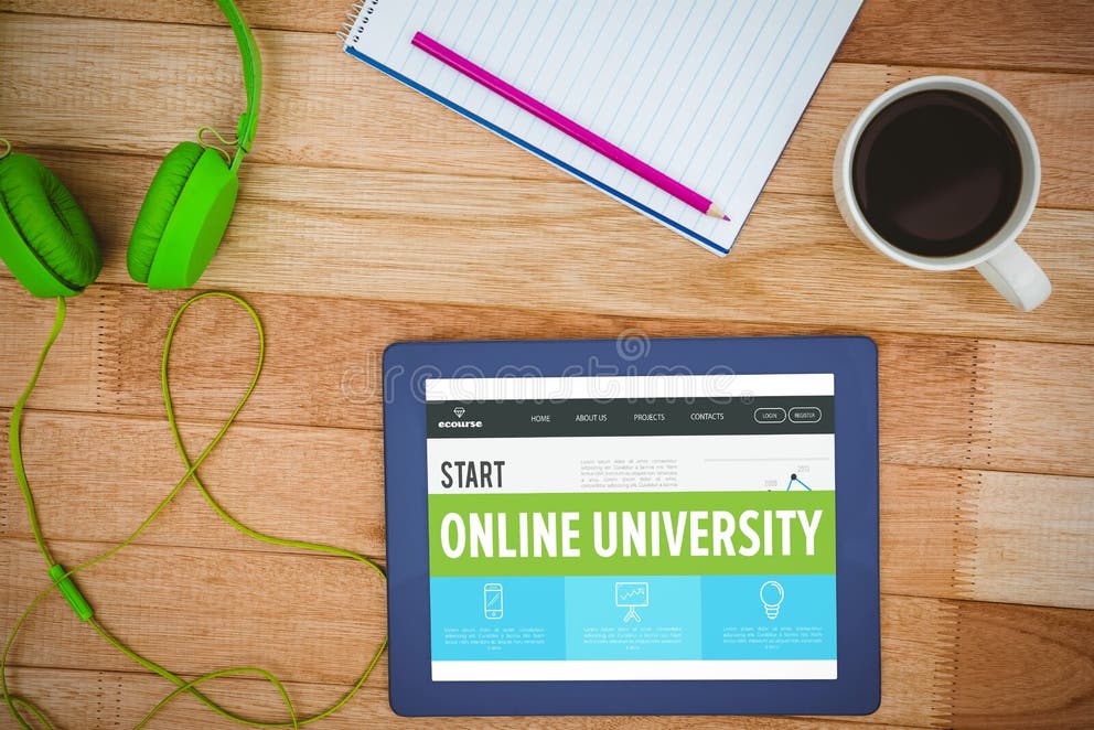 Composite Image of Online University Interface Stock Photo - Image of ...