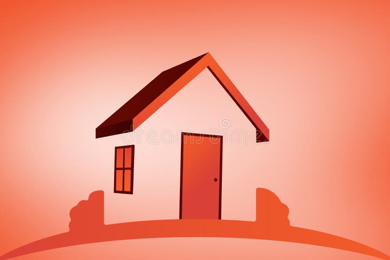 Composite Image of Orange House Stock Illustration - Illustration of ...