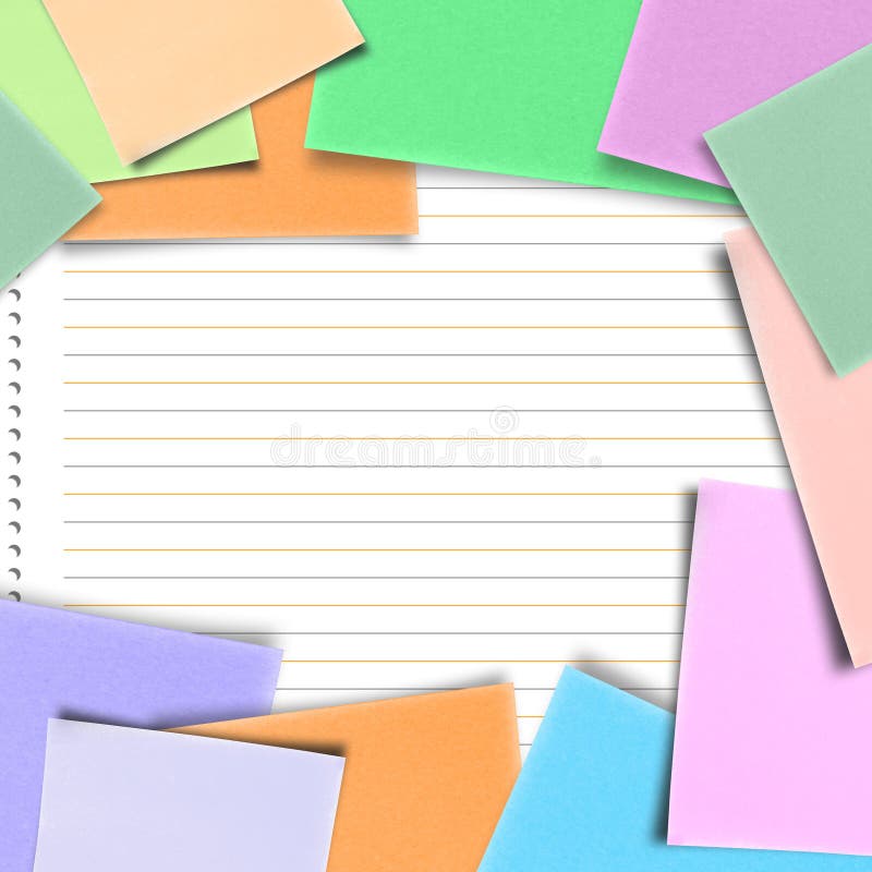 Composite Image of Orange Sticky Note with Thumbtack Stock Illustration ...