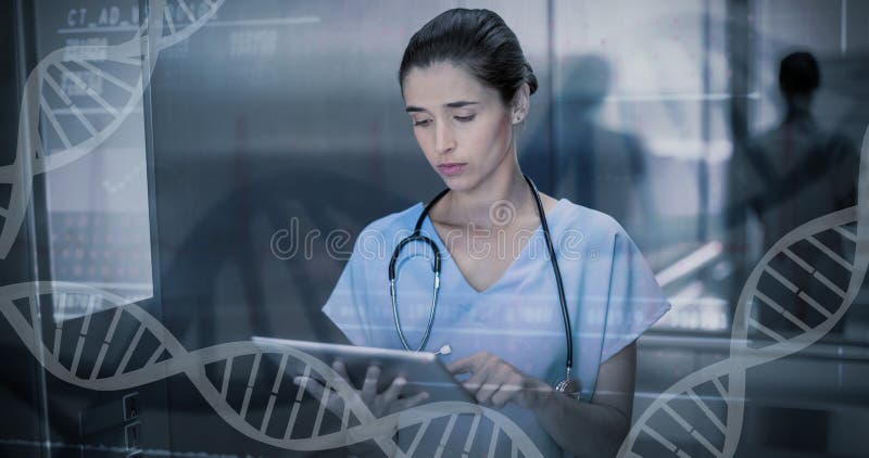 Composite Image of Panoramic View of Information Data on Device Screen ...