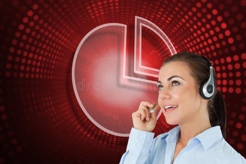 Composite Image of Pie Chart and Call Centre Worker Stock Illustration ...