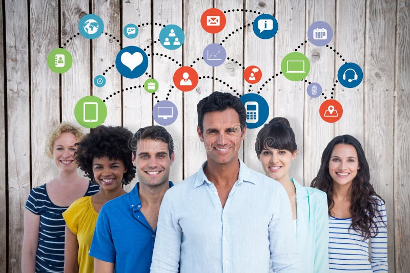 Composite Image of Portrait of Creative Team Stock Photo - Image of ...