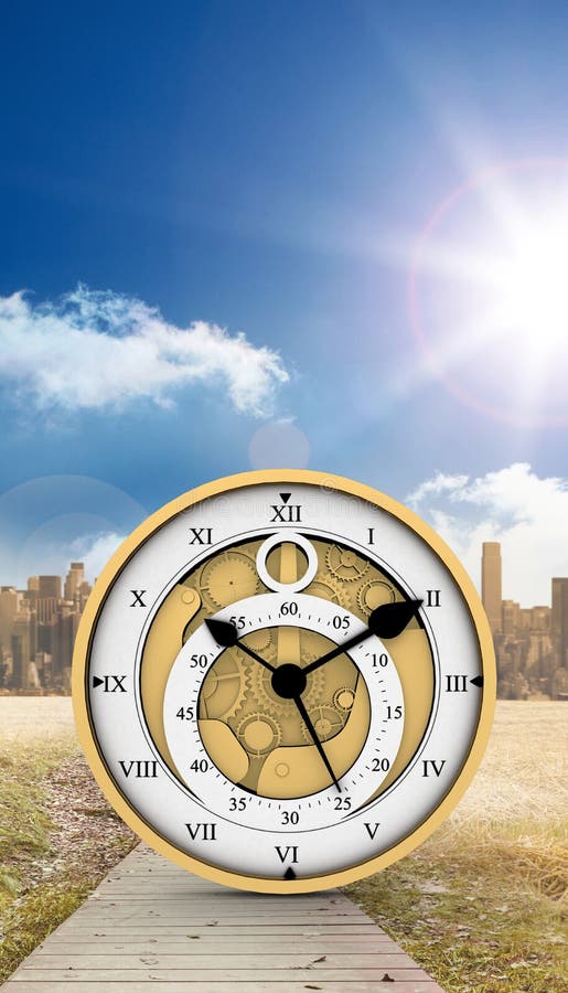 Composite Image of Pretty Looking Clock Stock Illustration ...