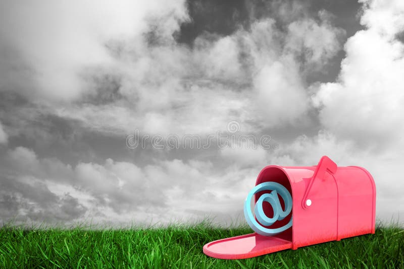 Composite Image of Red Email Post Box Stock Illustration - Illustration ...