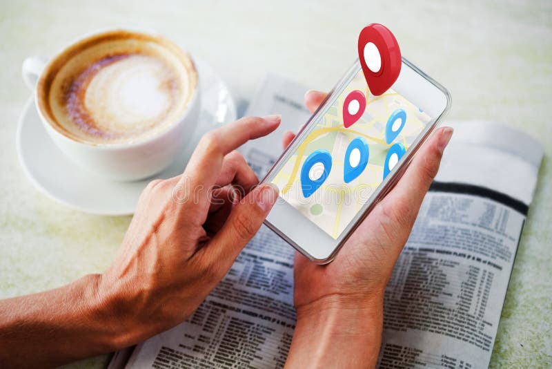 Cellphone Map Location Marker Stock Illustrations – 585 Cellphone Map ...