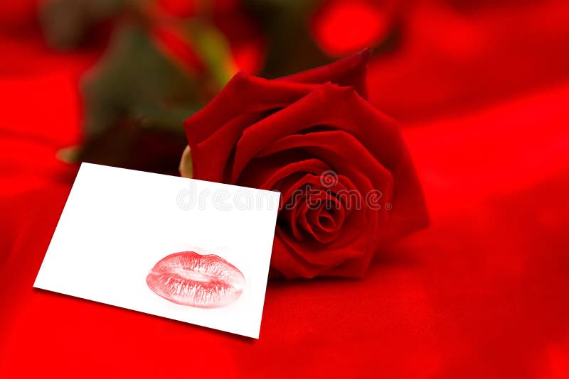 Composite Image of Red Rose Lying on Surface Stock Photo - Image of ...