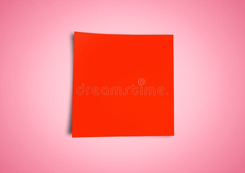 Composite Image of Red Sticky Note Stock Illustration - Illustration of ...