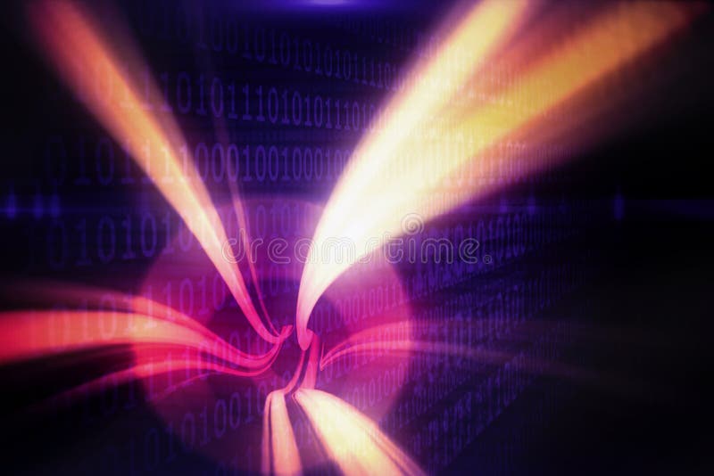 Shiny red binary code stock illustration. Illustration of digital ...