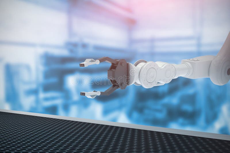 Composite Image of Robotic Hand with Metal Claw 3d Stock Illustration ...