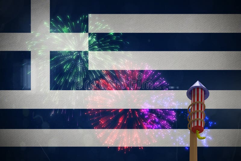 Composite Image of Rocket for Fireworks Stock Illustration ...