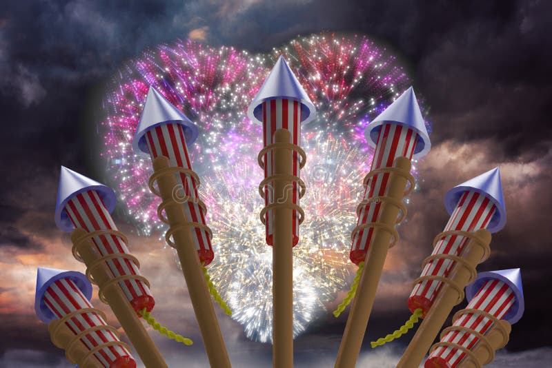 Rockets Fireworks Black White Stock Illustrations – 197 Rockets ...
