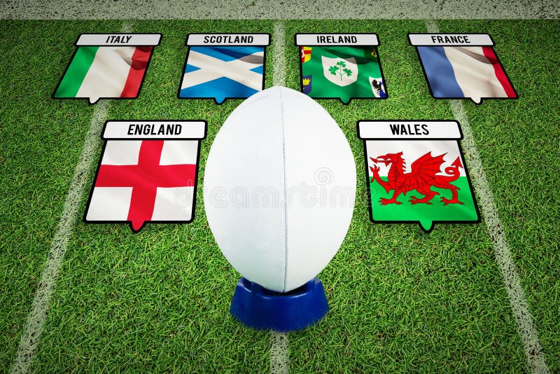 Composite Image of Rugby Ball Stock Illustration - Illustration of ...