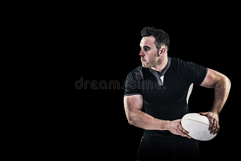 Composite Image of Rugby Player Throwing the Ball Stock Photo - Image ...
