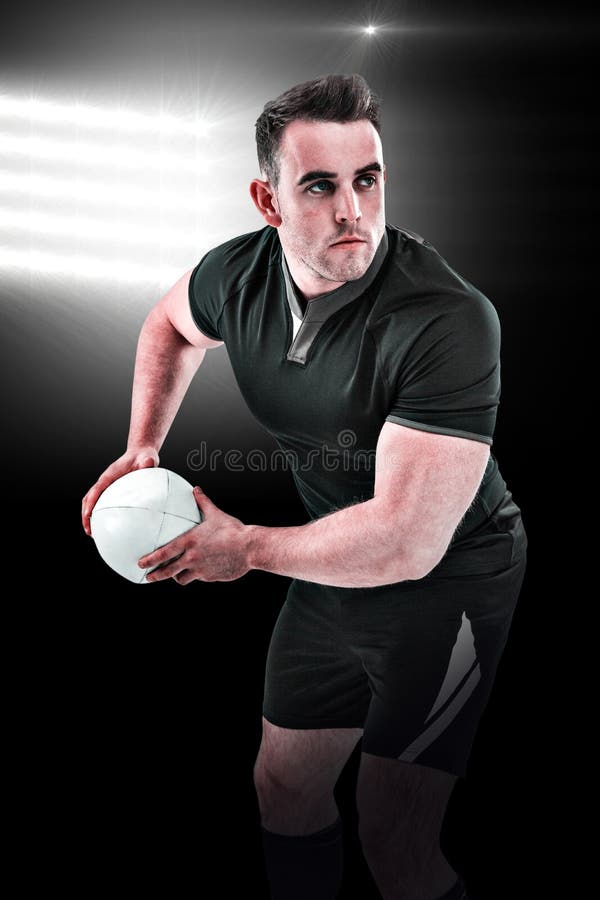 Composite Image of Rugby Player Throwing the Ball Stock Image - Image ...