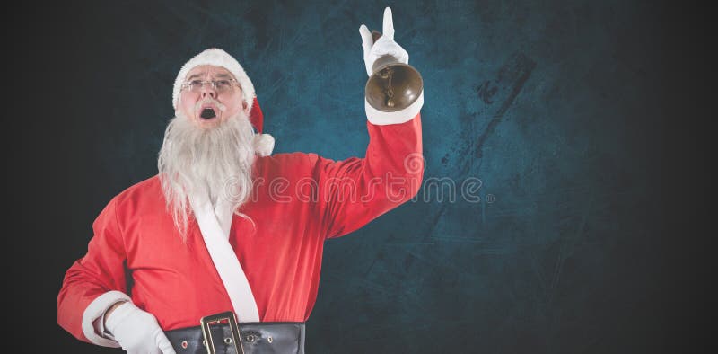 Composite Image Of Santa Claus Ringing Bell Stock Photo - Image of ...