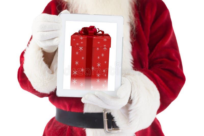 Composite Image of Santa Claus Showing Tablet Pc Stock Illustration ...