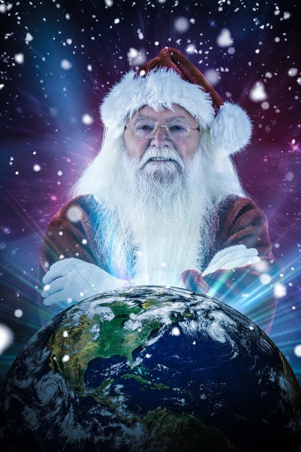Composite Image of Santa Smiles with Folded Arms Stock Photo - Image of ...