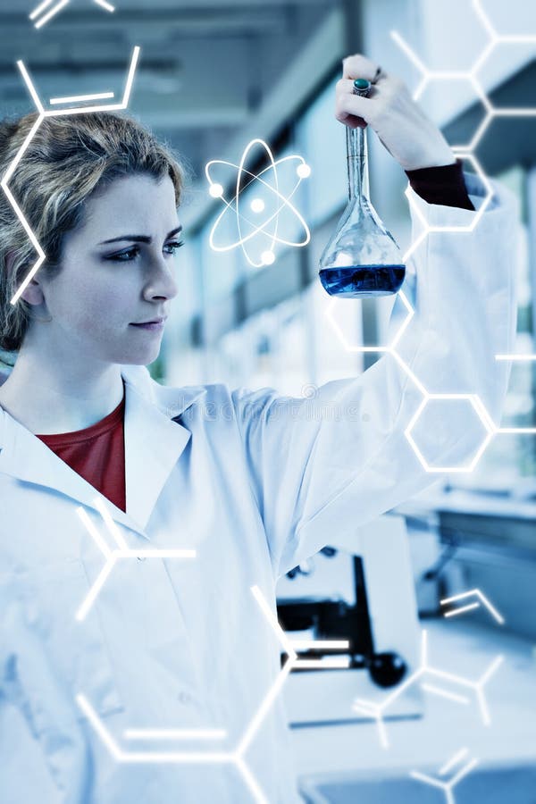 Composite Image of Science Graphic Stock Image - Image of flask ...