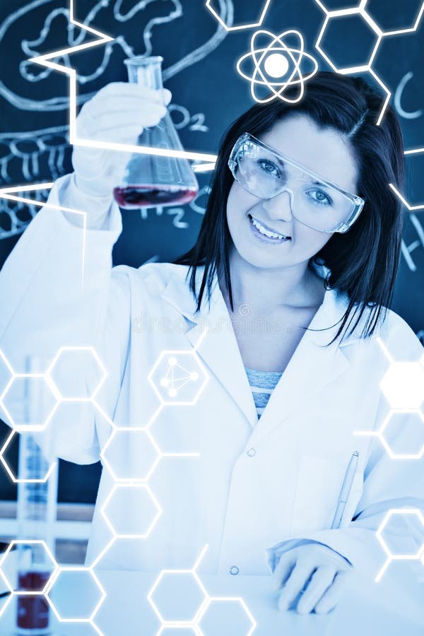 Composite Image Of Science Graphic Stock Photo - Image of coat ...