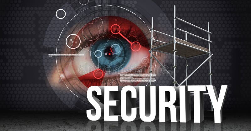 Composite Image of Security Items Stock Illustration - Illustration of ...