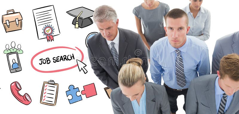 Composite Image of Serious Business People Stock Image - Image of male ...